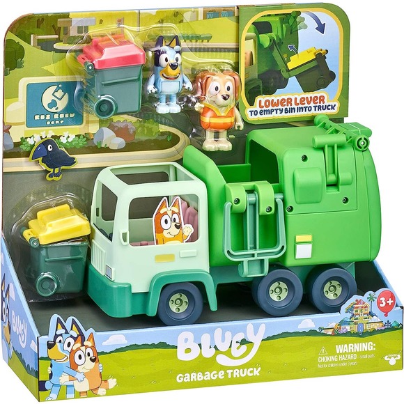 Bluey | Toys | Garbage Truck 25 Bluey And Bin Man Poseable Figures With ...